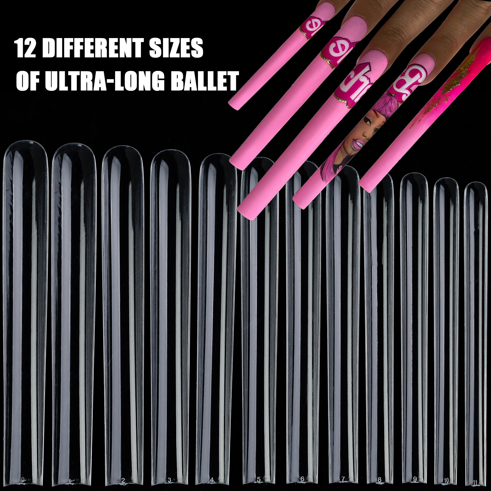 60pc/pack Mixed-size Full Cover False Nail 5XL Pre... – Vicedeal