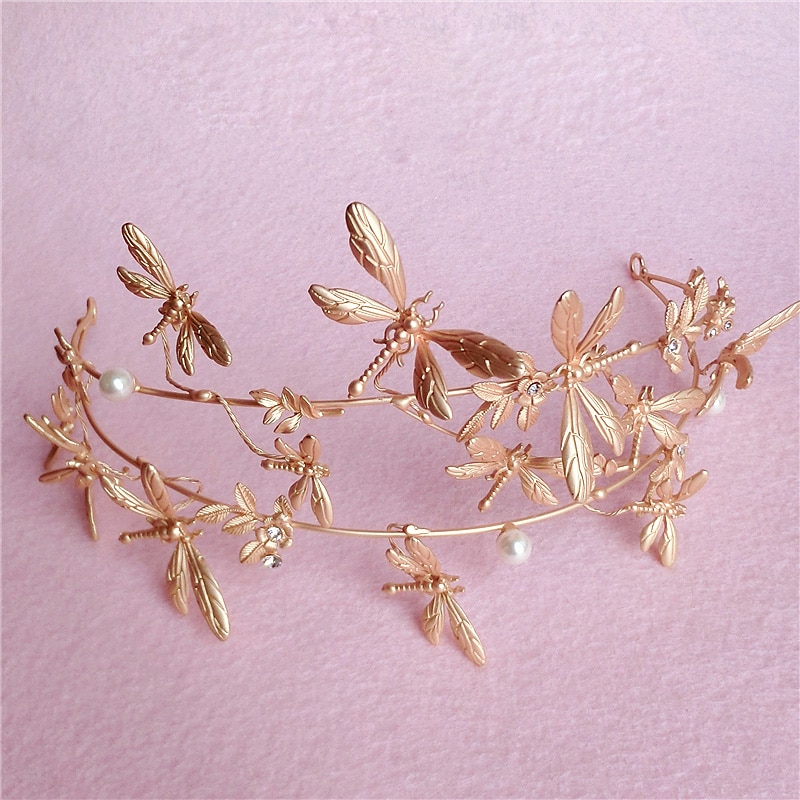 Vintage bridal headband dragonfly Wedding Tiara Cr... – Vicedeal