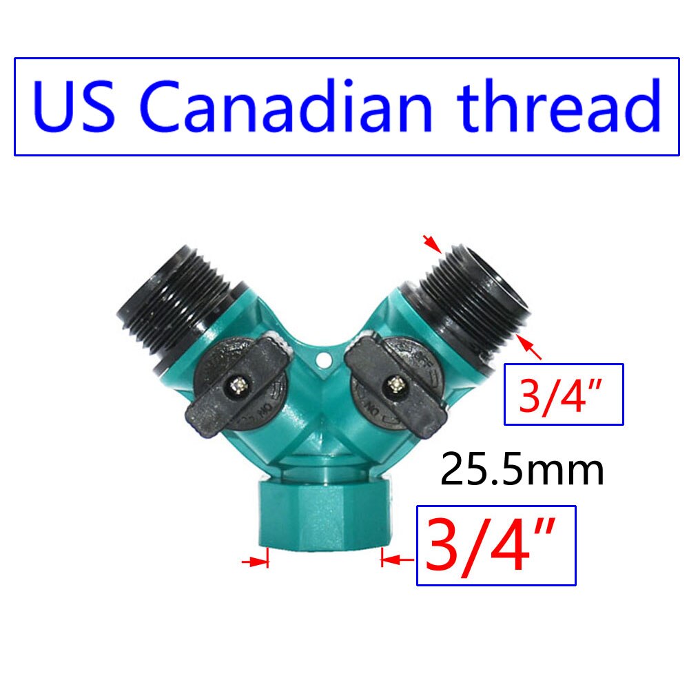 Female 3/4 To 3/4" Male 2-Way Tap Garden Tap Y Wat... – Grandado