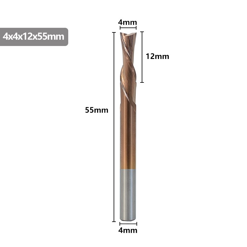 Left Hand Down Cutter 2 Flute Milling Cutter TiCN ... – Grandado