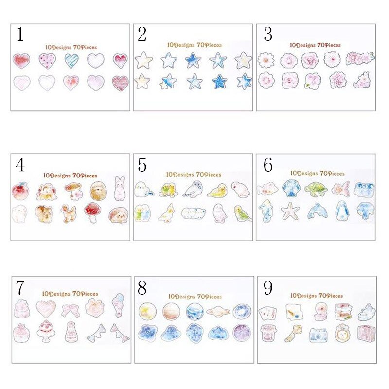 70 pcs/lot Cute Kawaii Heart Star Decorative Stick... – Vicedeal