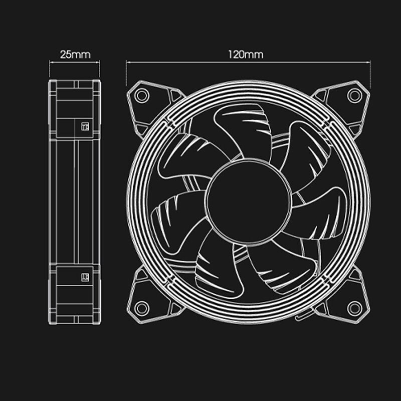 Darkflash cf11 pro cooler pc kylfläkt rgb 120mm f... – Vicedeal