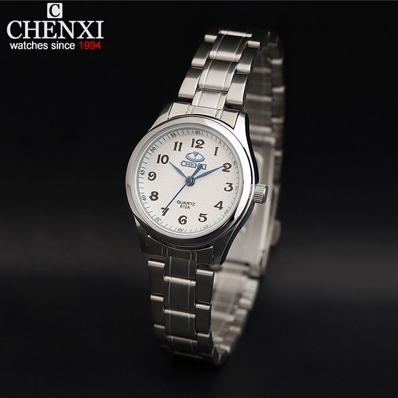 CHENXI Brand Women Watch Black and White Dial Stai... – Vicedeal