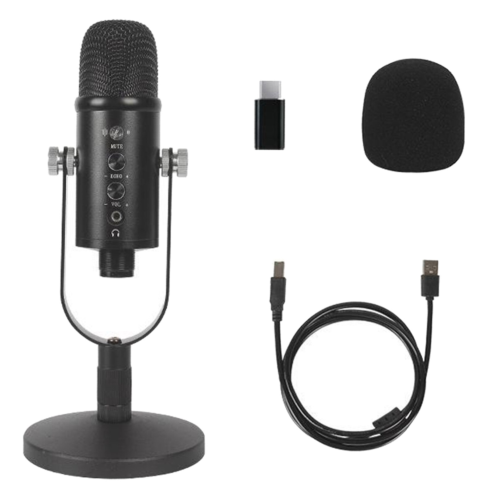 USB Microphone, PC Microphone USB Condenser Recording Gaming Mic with ...