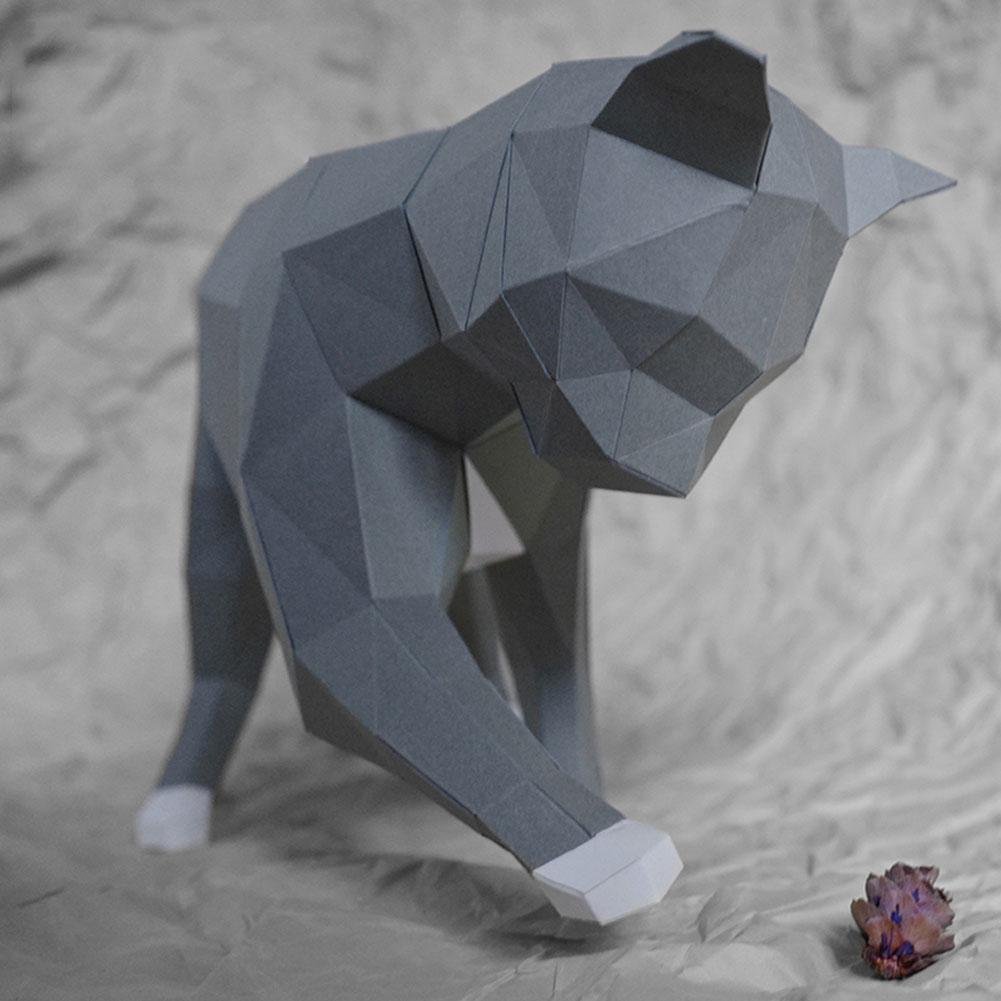 3D Walking Cat Paper DIY Manual Home Decorations P... – Vicedeal