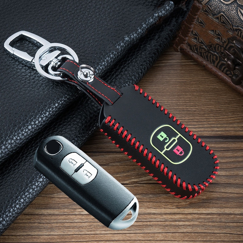 Luminous Leather Car Key Case For Mazda 3/6 Axela ... – Grandado