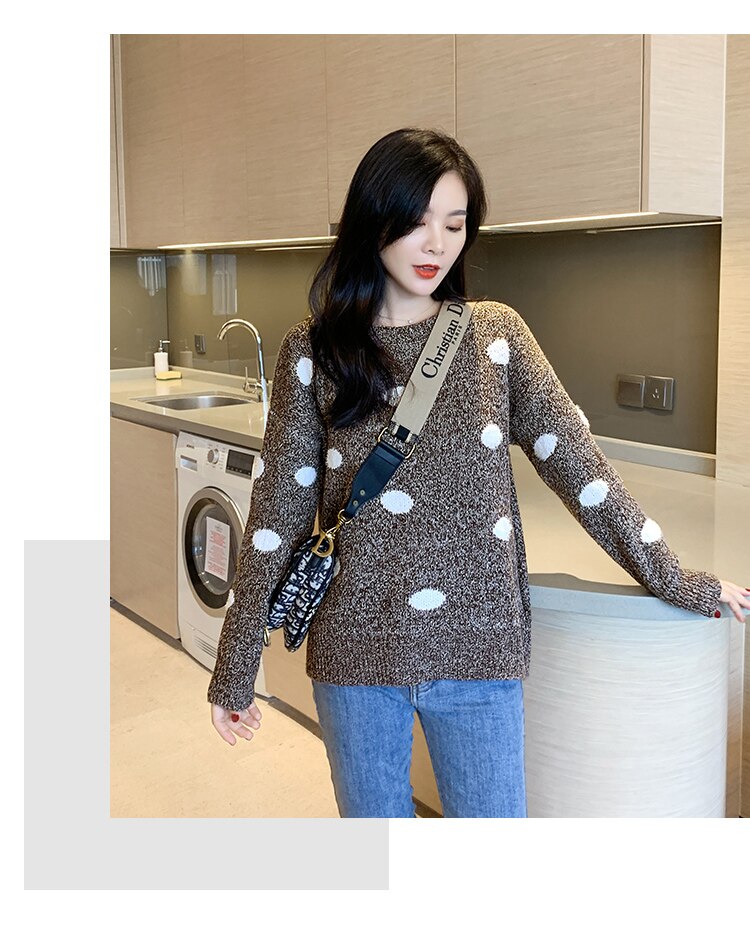 Lazy Wind Loose Knitted Bottoming Sweater Female R... – Grandado