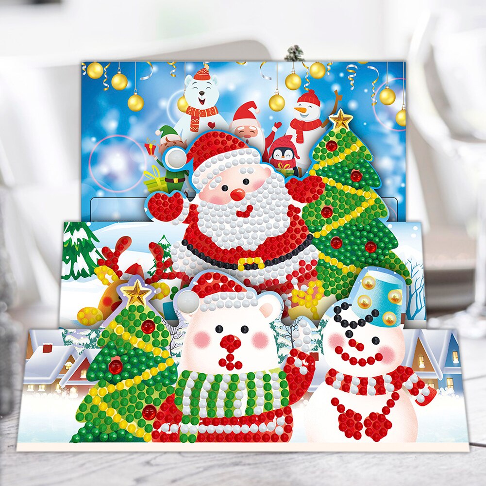 8Pcs DIY Xmas Diamond Painting Greeting Card Kits ... – Grandado