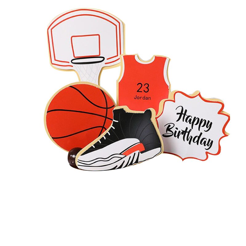 Basketball Football Cupcake Topper Sports Theme Ha... – Grandado