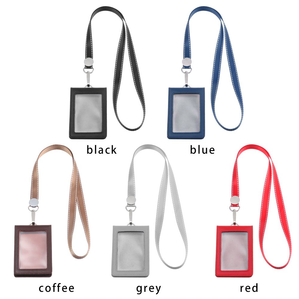 Sammenleggbar skinnkortholder med lanyard id tag b... – Vicedeal