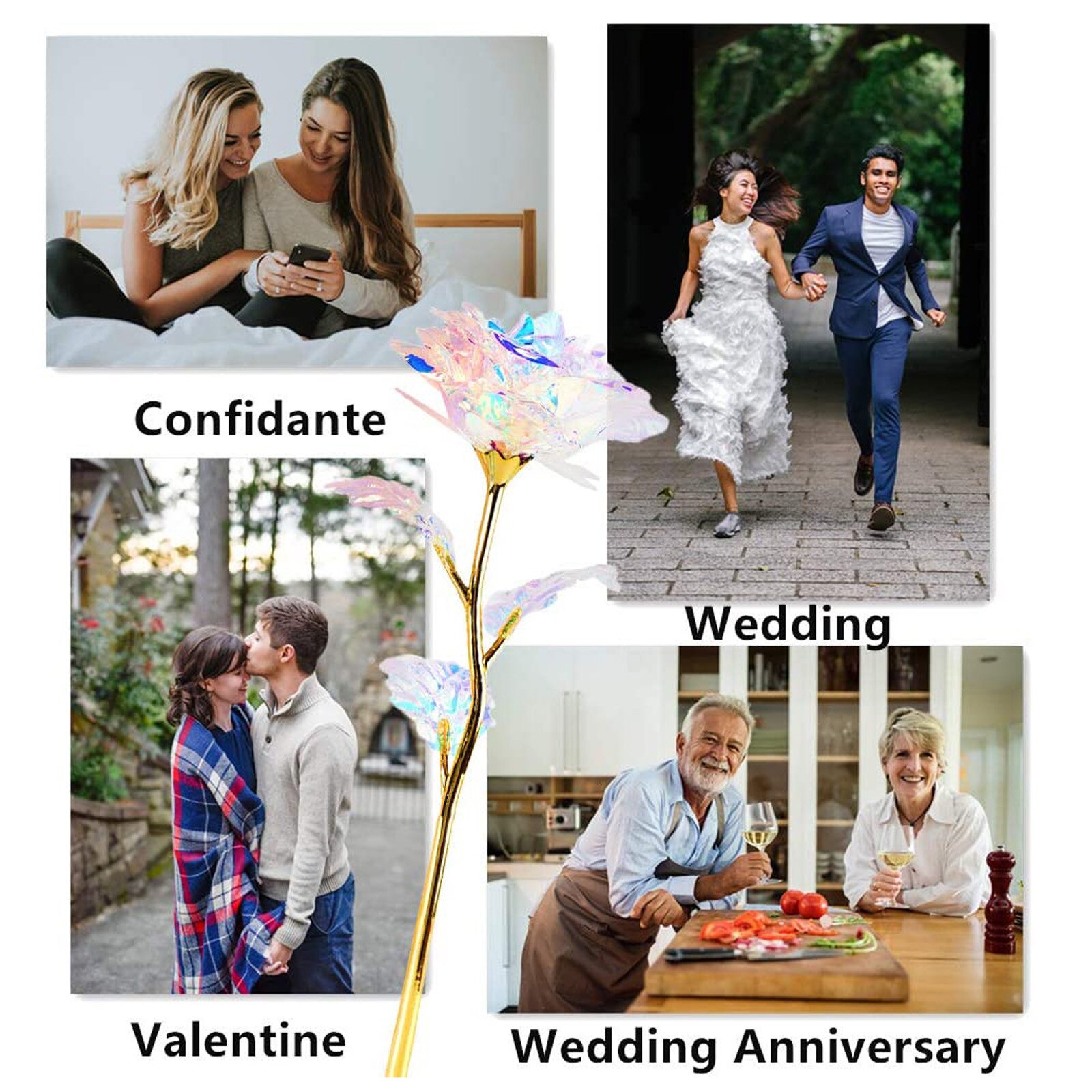 5PC Colorful Luminous Rose Artificial LED Light Fl... – Vicedeal