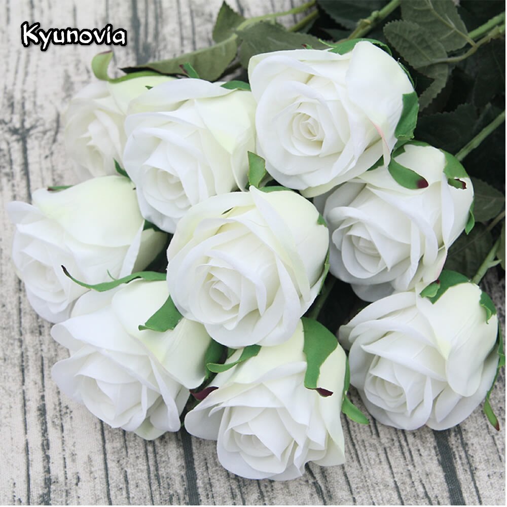 Kyunovia 72CM Single Rose Stem Artificial Silk Flo... – Grandado