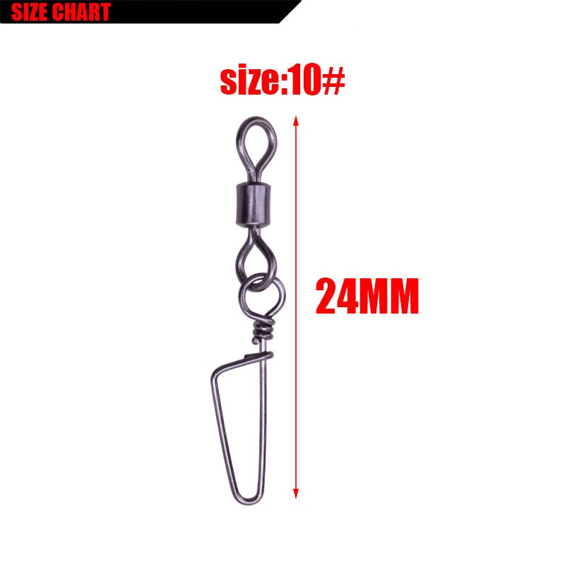 20 st/lot rostfria svivlar fishing ms+ql interlock... – Grandado