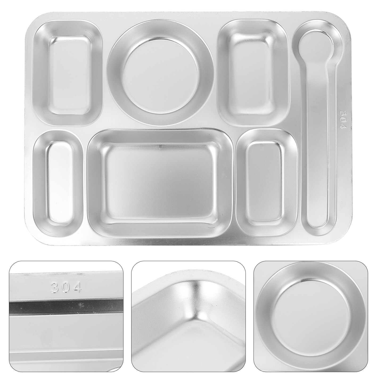 1pc Stainless Steel Divided Plate Durable 7 Sectio... – Vicedeal