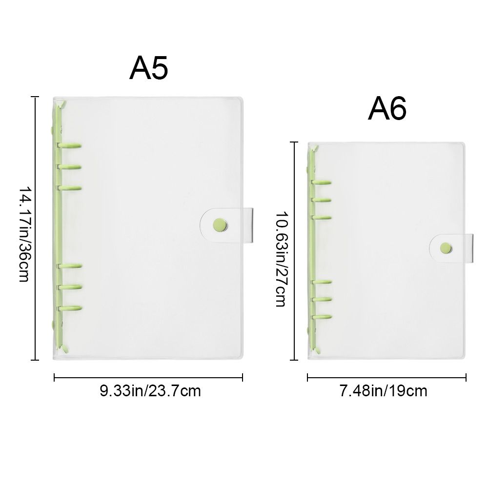 A5 A6 Transparent PVC Loose-Leaf Notebook Cover Fo... – Grandado