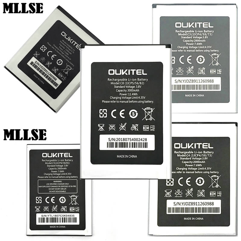 MLLSE C1 C3 C4 C8 battery for Oukitel C5 PRO Mobil... – Vicedeal