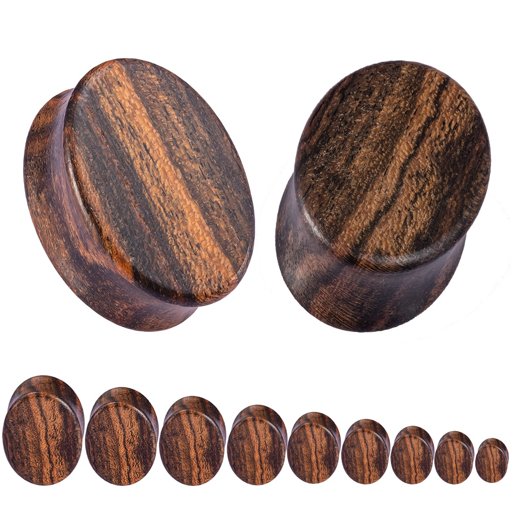 Ear Piercing 1Pc Wood Oval Ear Plugs and Tunnels E... – Grandado