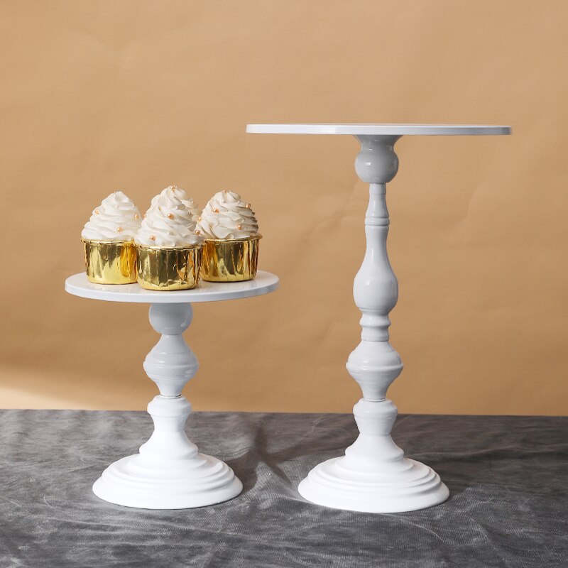 White Metal Cake Pan Dessert Table Decoration Plex... – Grandado