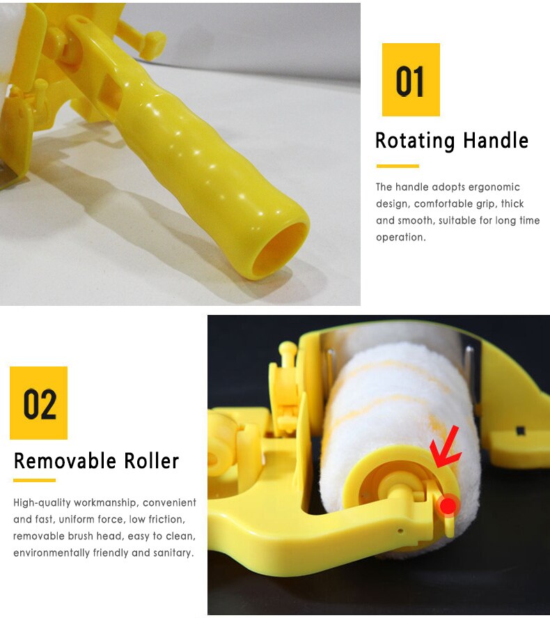Wall Decorate Painting Roller Brush Set Paint Runn... – Grandado