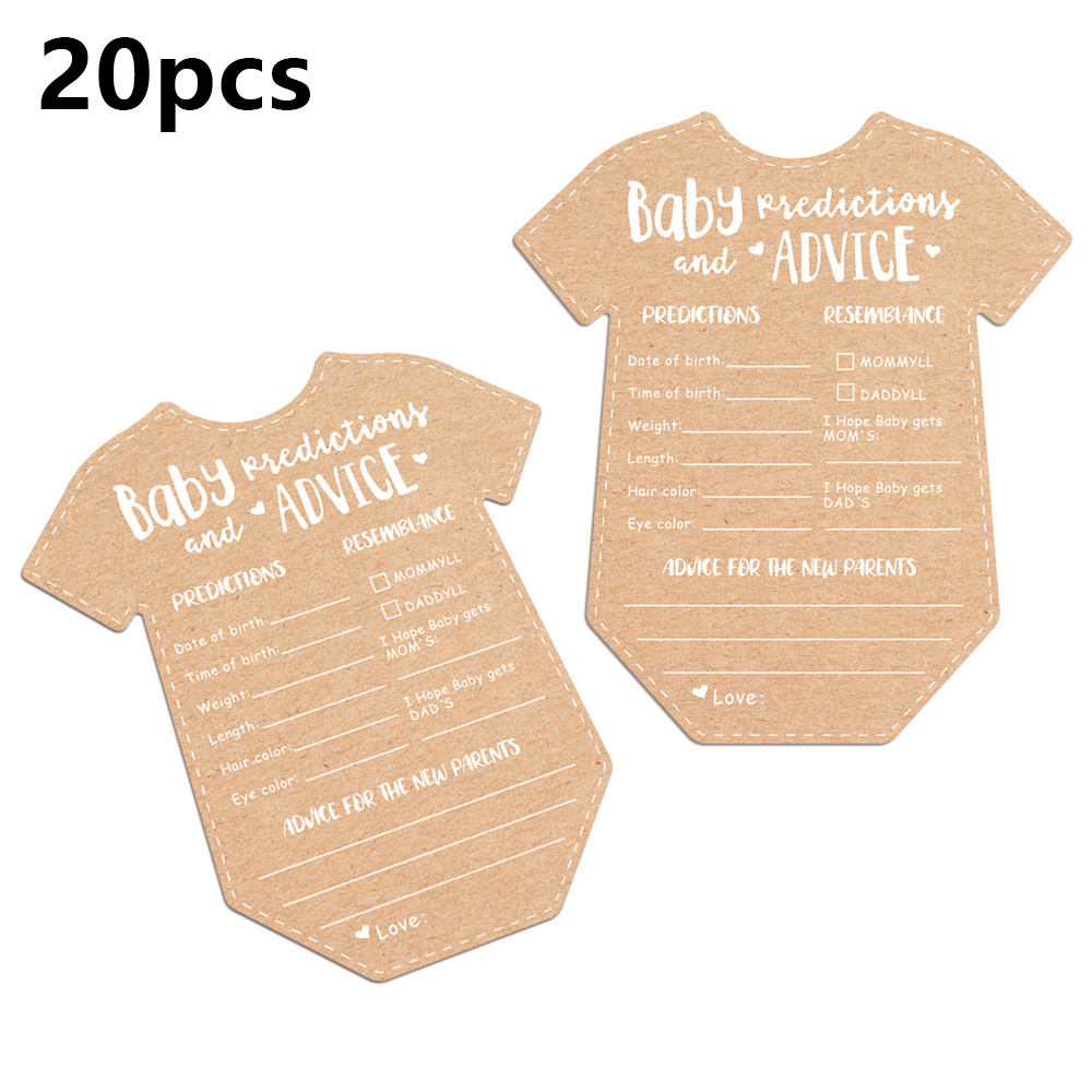 20pcs Baby Shower Gender Prediction Cards, 17x15cm... – Vicedeal