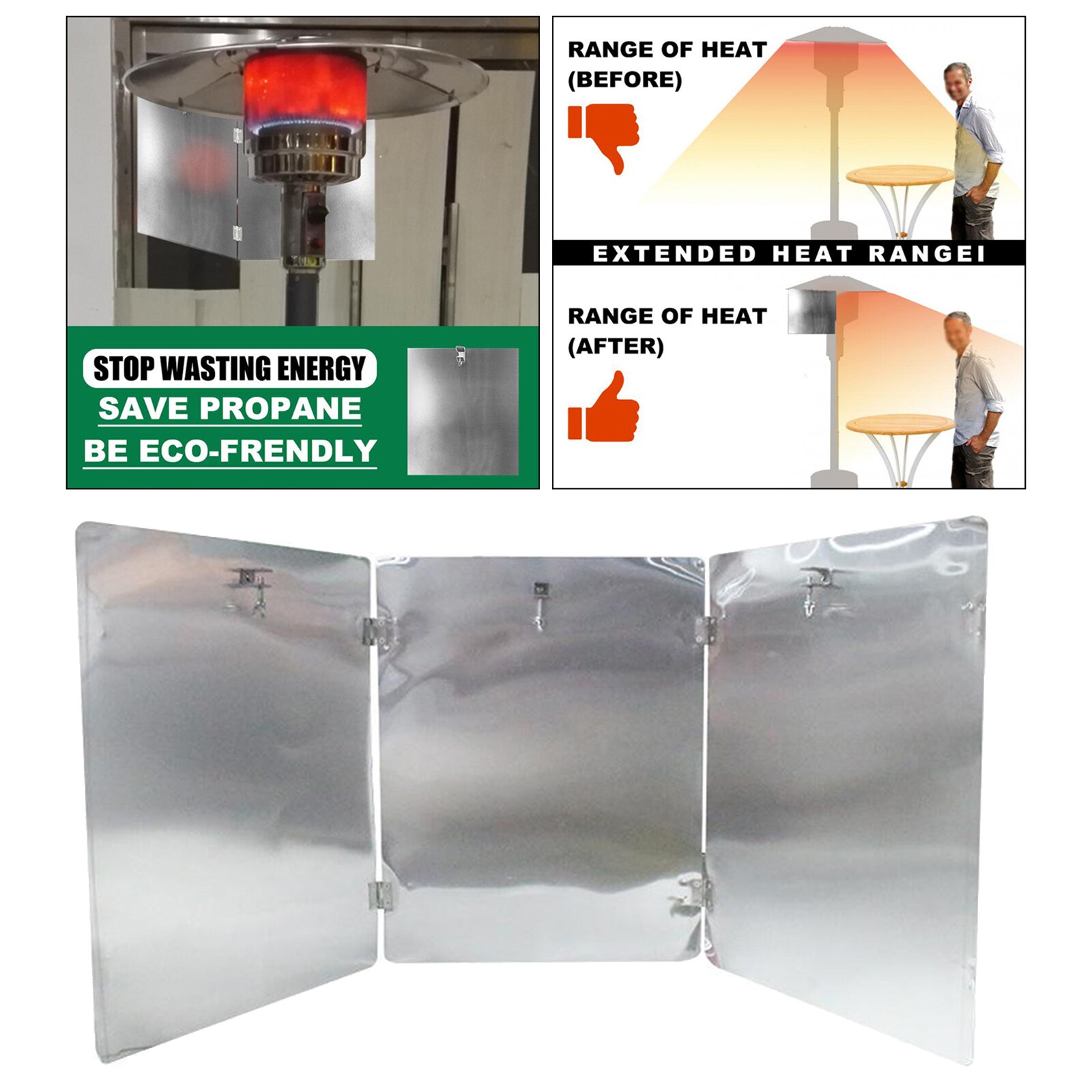 Patio Heater Courtyard Reflector Shield Cover Shee... – Grandado