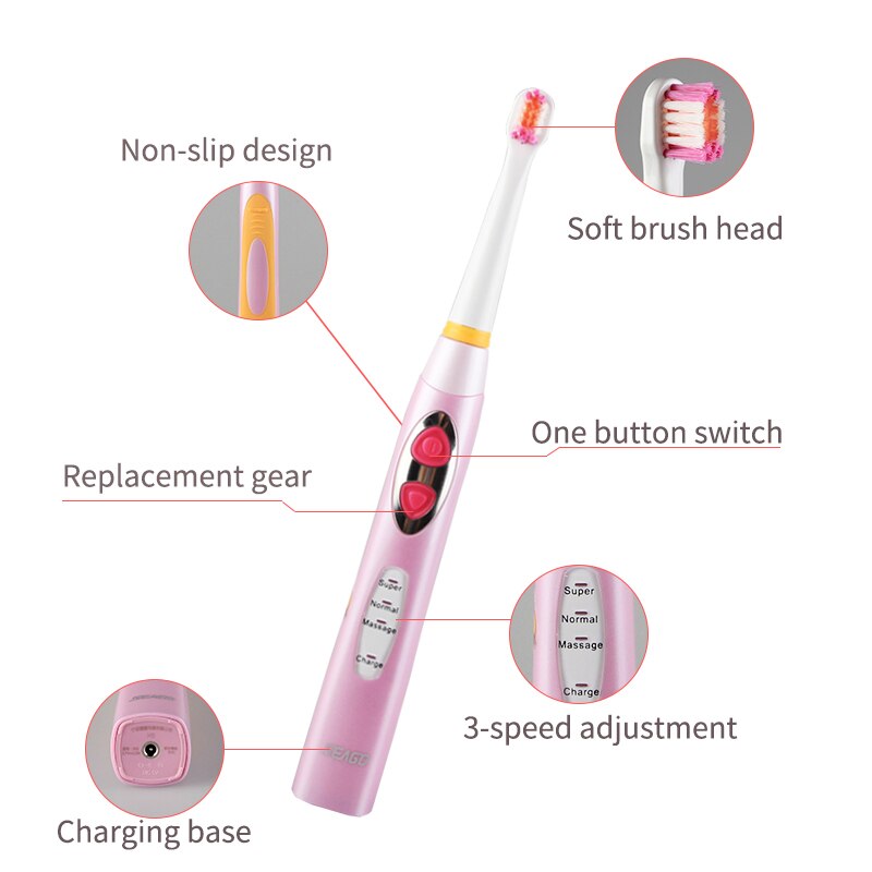 SEAGO Electric Toothbrush Rechargeable Powered Too... – Vicedeal