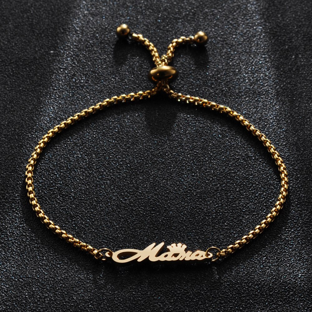 2 Stks/partij 100% Rvs Mama Crown Armband Verstelb... – Grandado