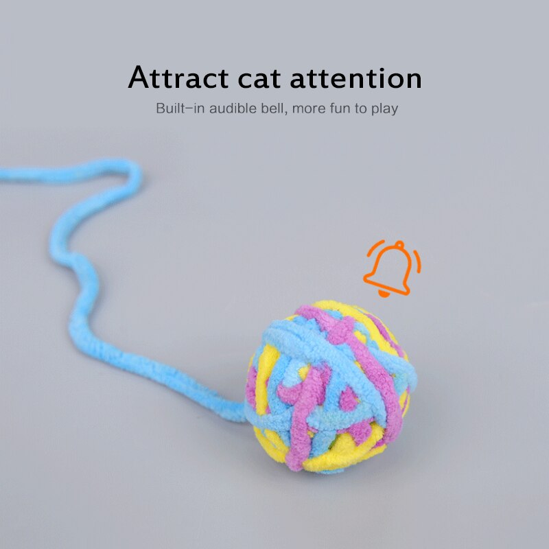 1Pcs Cat Bell Toy Ball Molar Gnaw Toy Wool Tail Ba... – Grandado