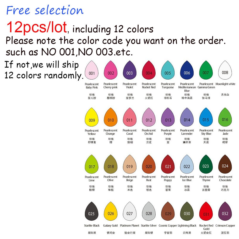 QITAI 12-32 Colors Multi-Colored Water Inkpad Set ... – Grandado