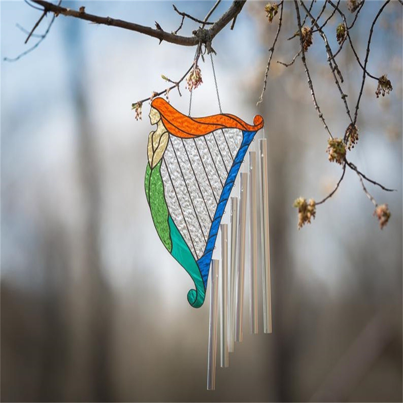 1pc Wind Chimes Harp Garden Decoration Outdoor Rai... – Grandado