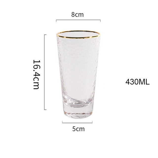 Glass Cup With Gold Rim Coffee Mug Thermal Insulat... – Grandado