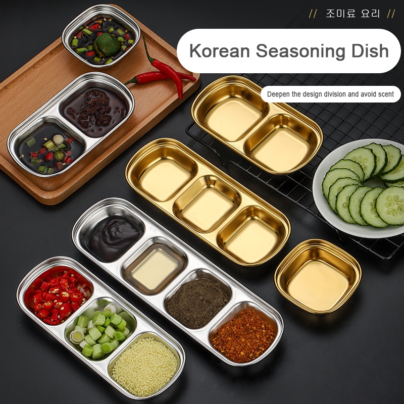Stainless Steel Korean Salad Sauce Dishes Food Dip... – Grandado