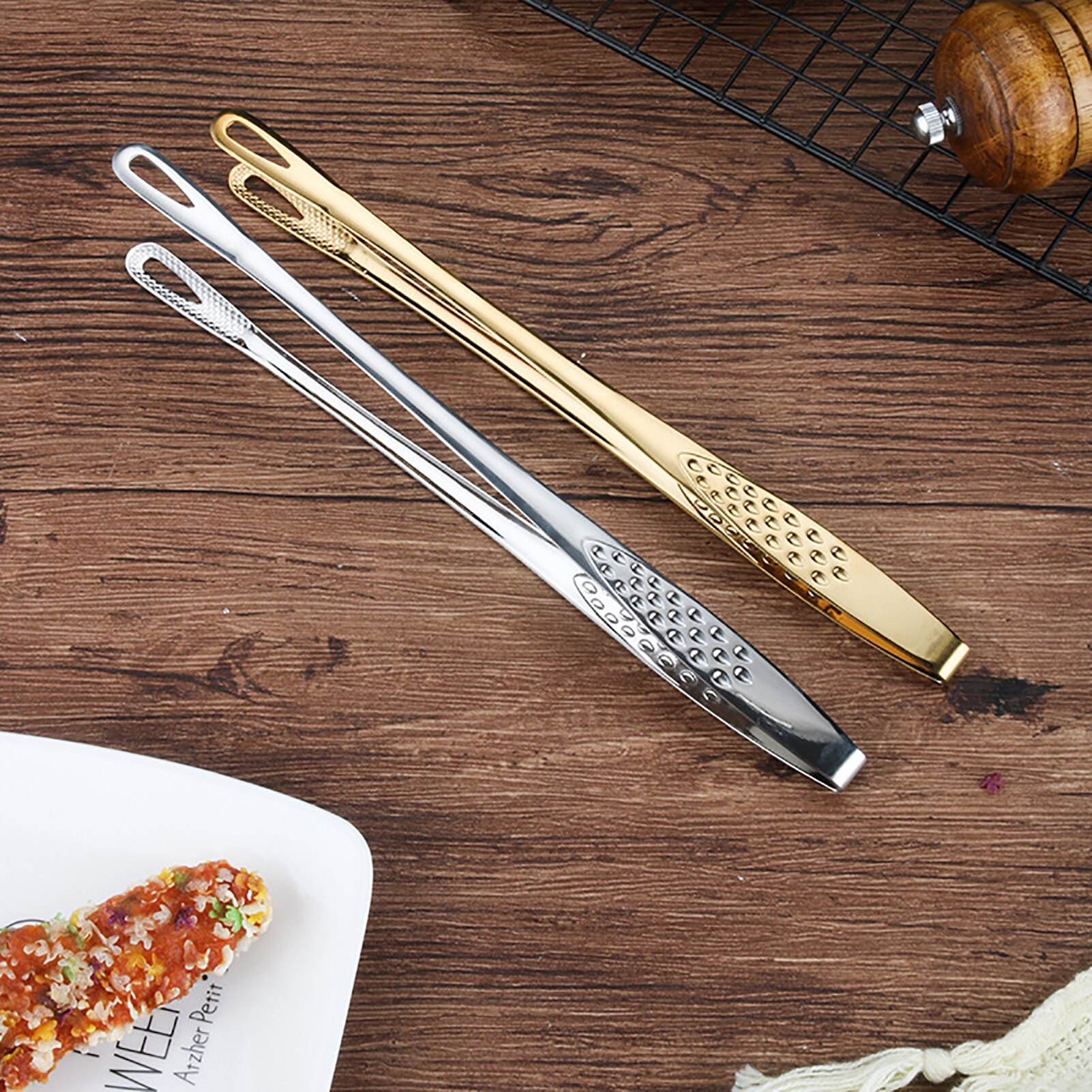 Pinzas para comida, pinza de pan para barbacoa, pi... – Grandado