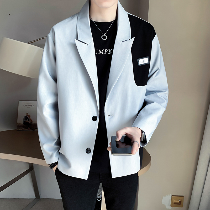2022 Spring Men Blazers Stitching Loose Casual Sui... – Vicedeal
