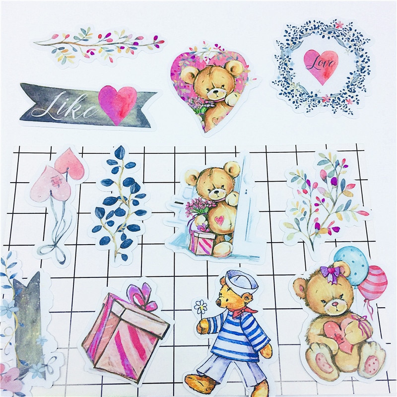 20 PCS Cute baby teddy bear Stickers Crafts And Sc... – Grandado