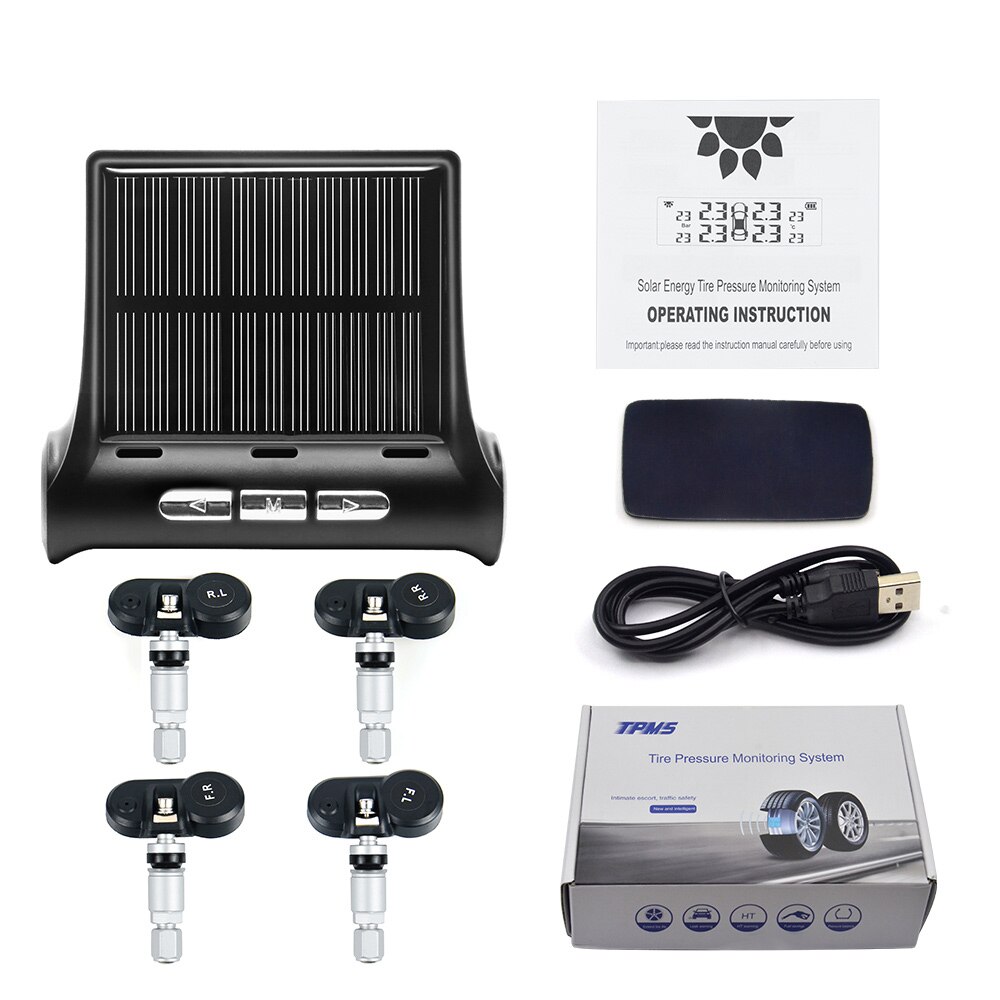 Best Solar TPMS Car Tire Pressure Alarm Monitor Sy... – Vicedeal