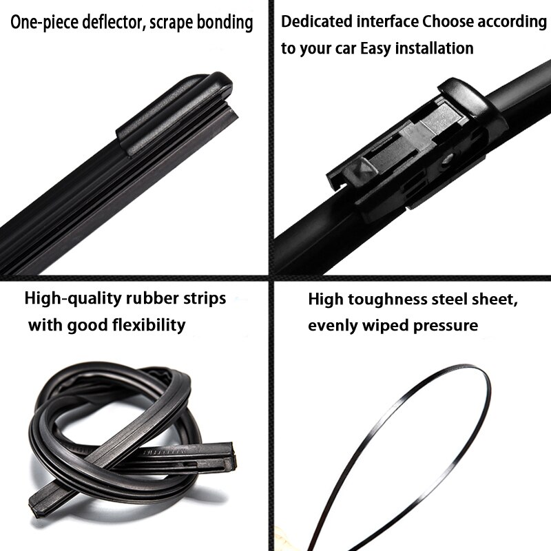 Wiper Front + Rear Wiper Blades Set Kit For Honda ... – Vicedeal