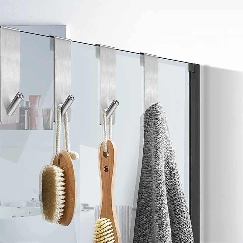 Stainless Steel Over Glass Door Shower Door Back S... – Grandado