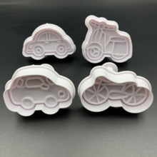 4 Stks/set Auto Fiets Plastic Biscuit Mold Diy Keu... – Grandado