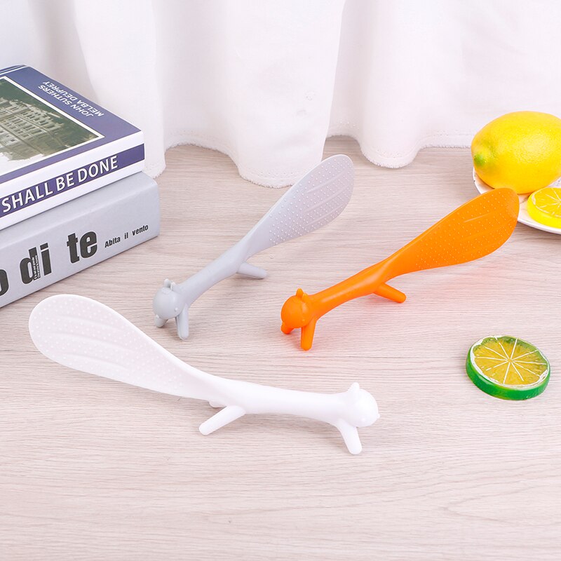 Cartoon Rijst Lepel Leuke Eekhoorn Vormige Pollepe... – Grandado