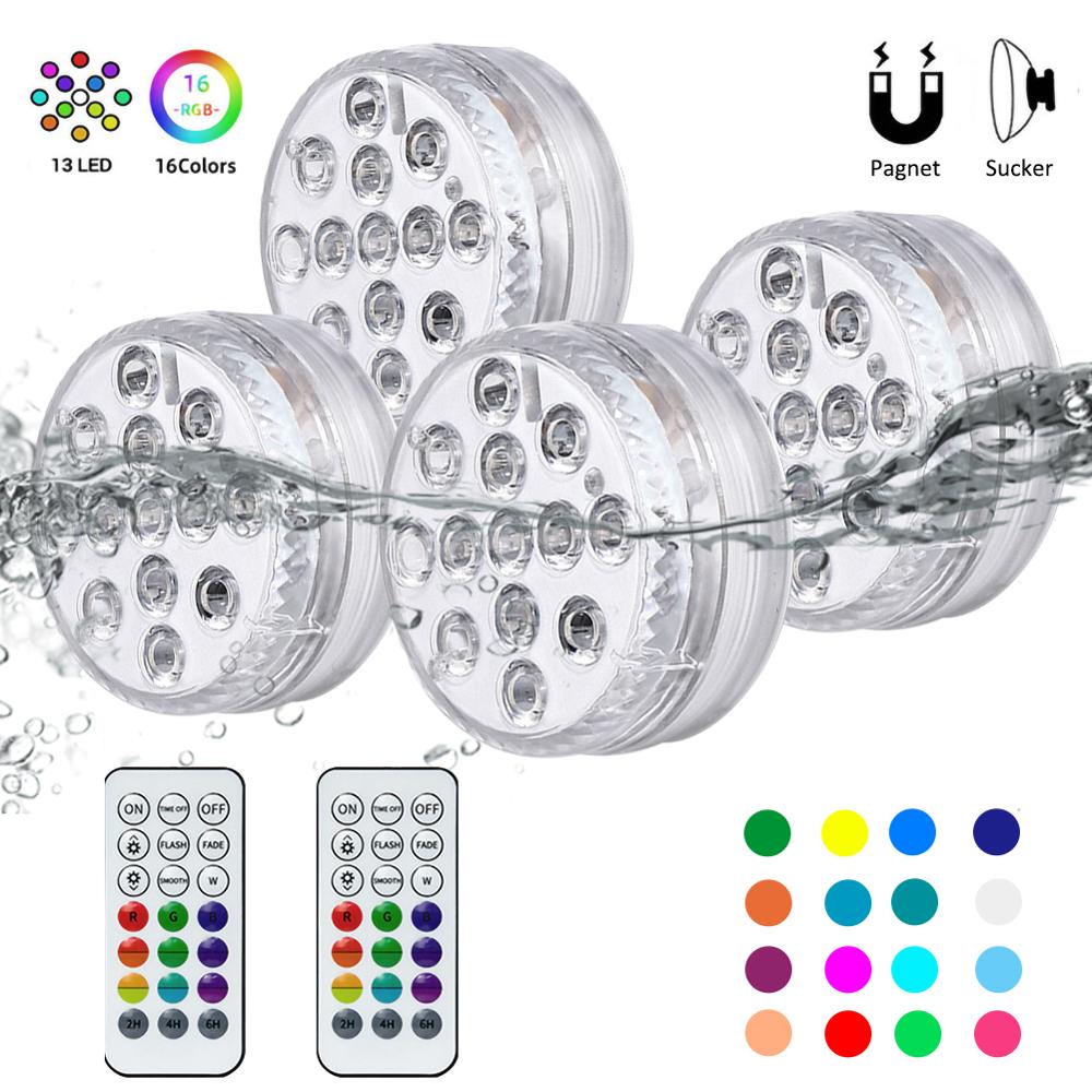 13 Led RGB Submersible Light Remote Controlled Und... – Vicedeal