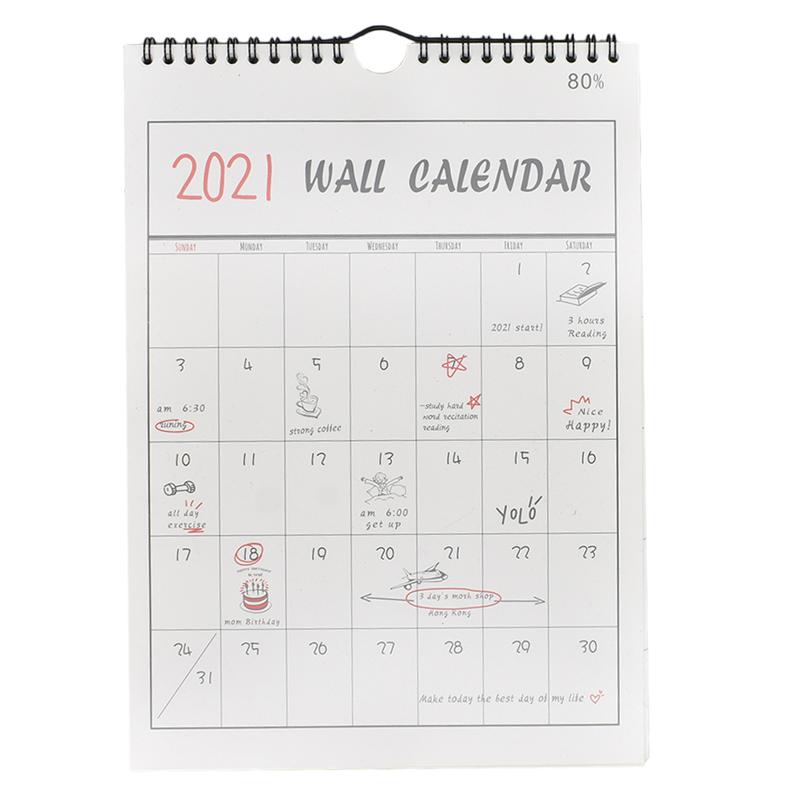 Dagelijkse Schema Handgeschilderde Kalender Maande... – Grandado