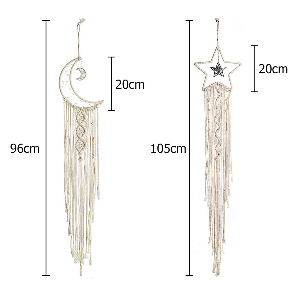 Nordic Moon Star Macrame Dream Catcher Boho Room D... – Vicedeal