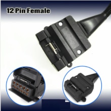 12-Pin Female Socket To 7-Pin Flat Plug Trailer Ad... – Grandado
