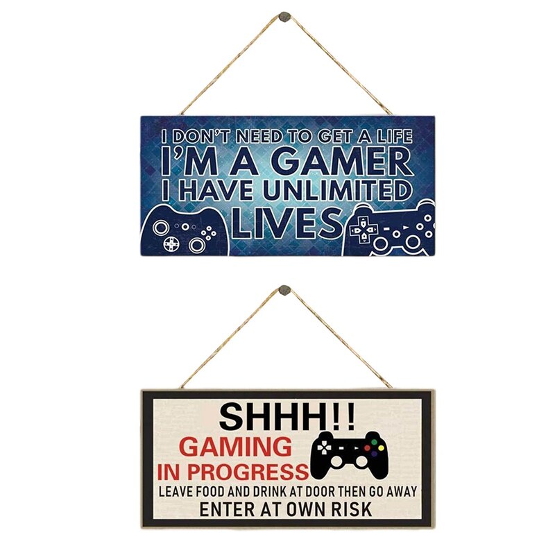 Gamer Plaques Signs I Am Gamer Wood Rectangle Plaq... – Vicedeal