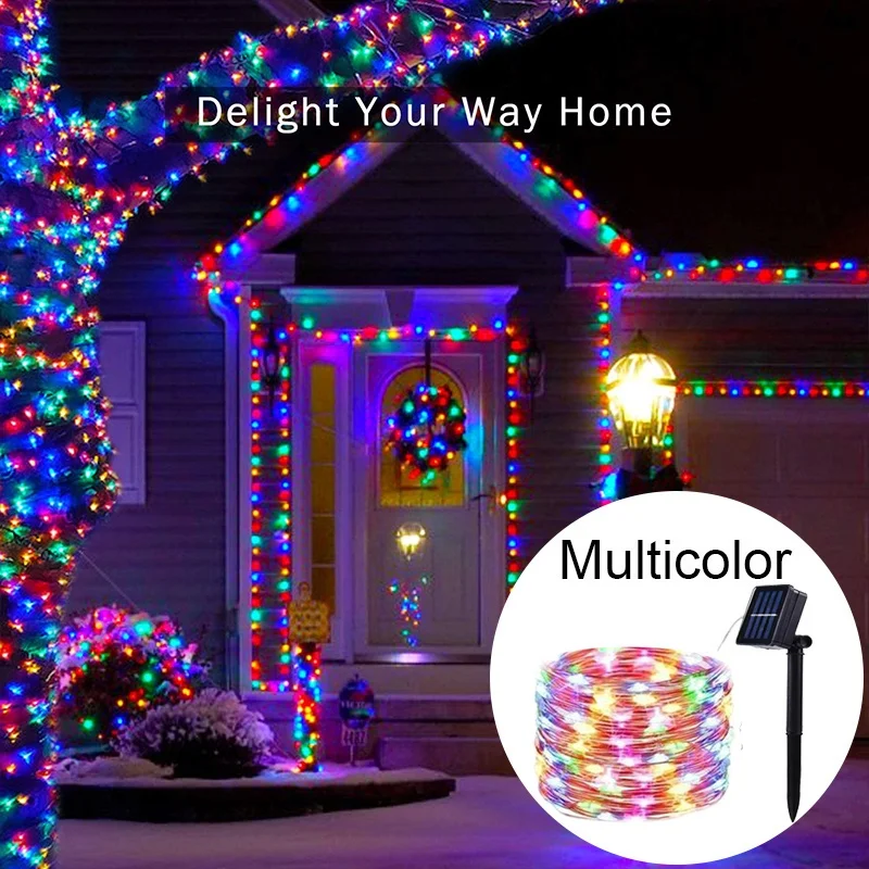 32M Outdoor Solar Fairy String Lights, 300/200/100... – Grandado