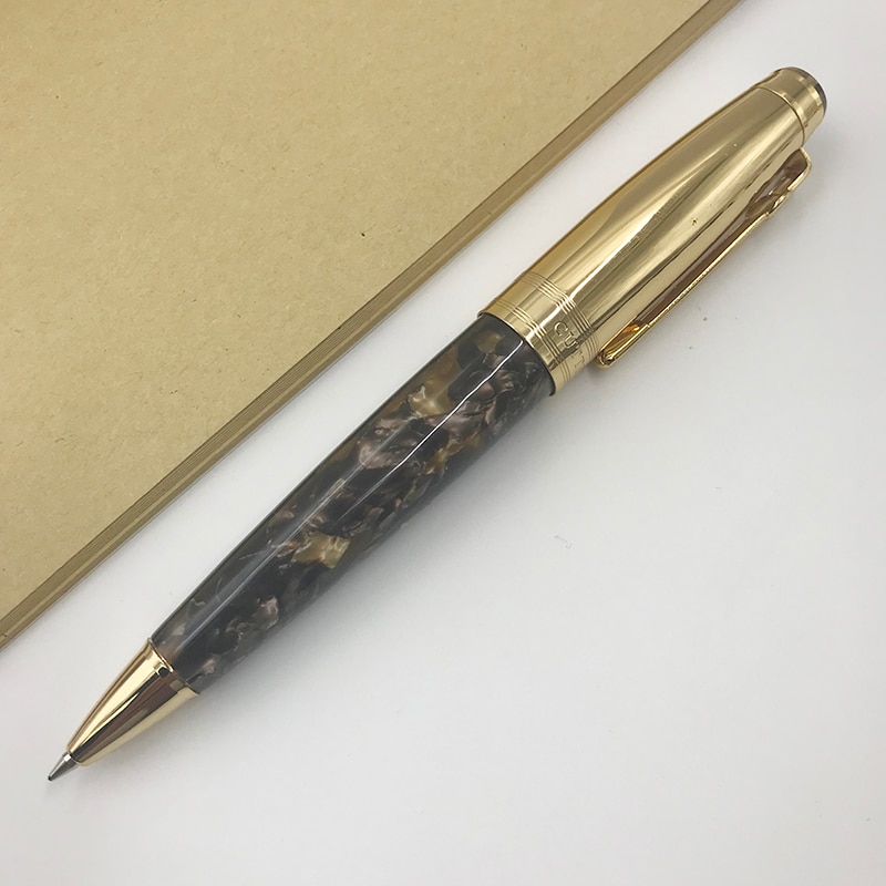 1Pc Rollerball Pen Gold Trim Heavy Marble Metal 0.... – Grandado