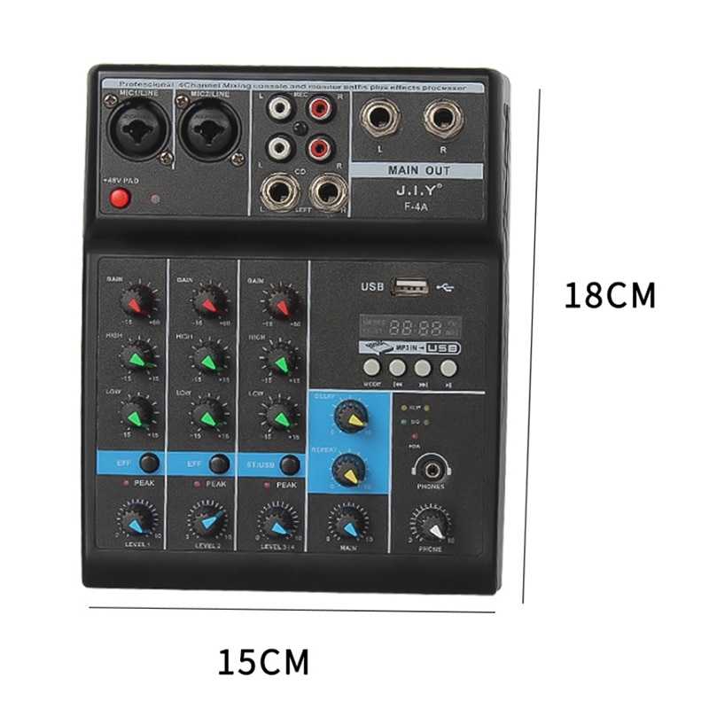 Live Studio Audio Mixing 4 Channels Mini USB Audio... – Vicedeal