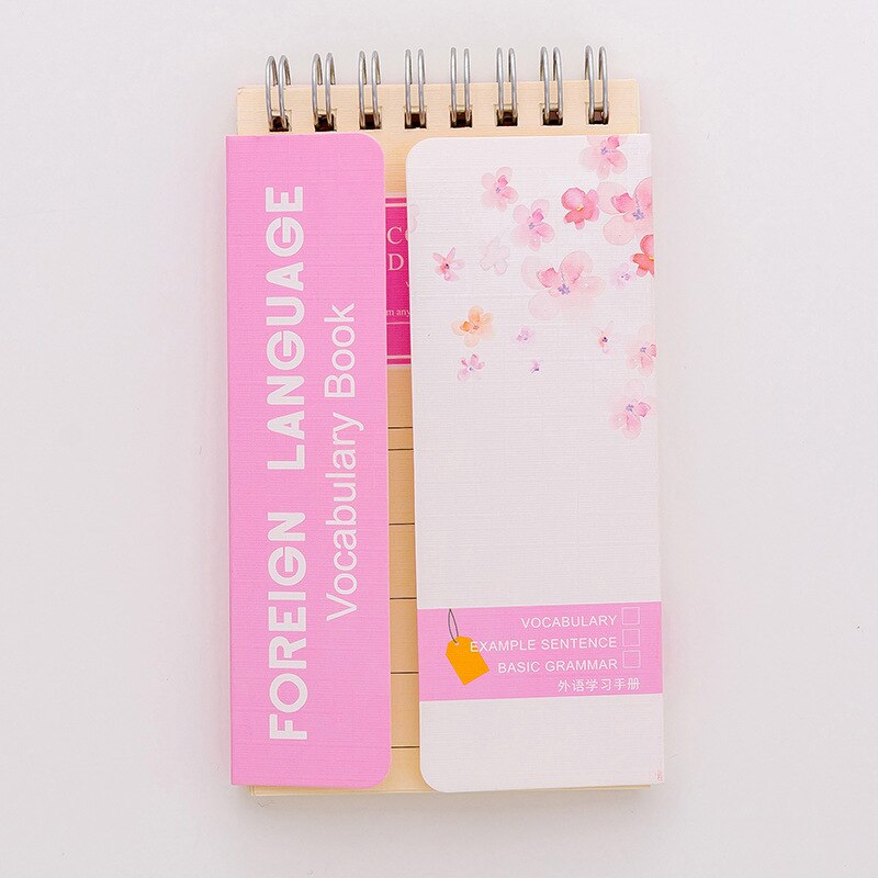 pink sakura foreign language vocabulary Coil book ... – Vicedeal