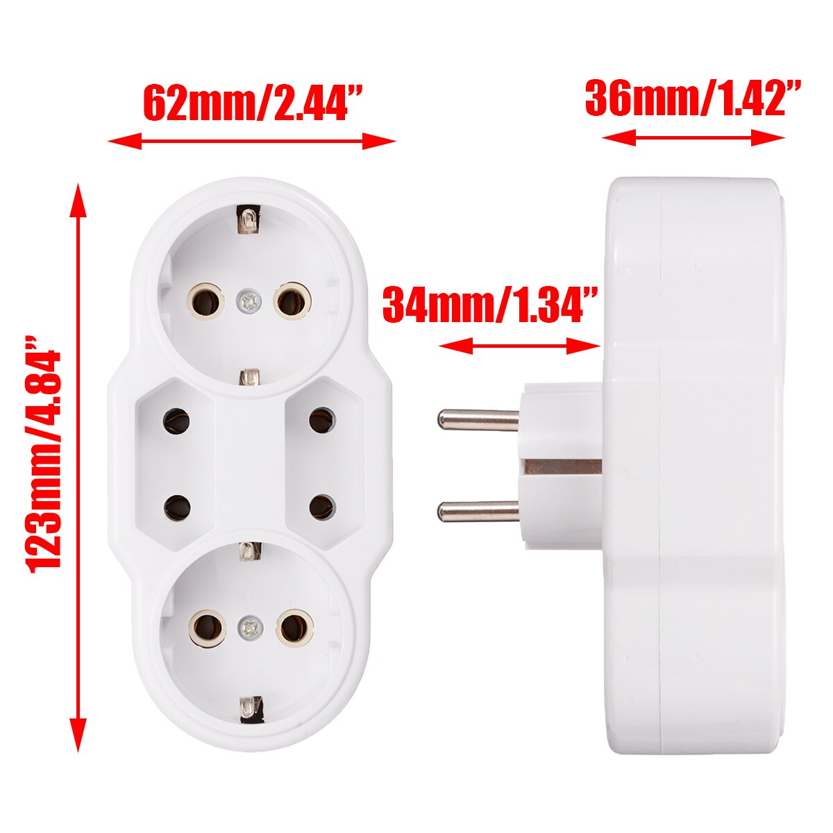 Multiple Plug EU Standard Adapter Conversion Socke... – Vicedeal